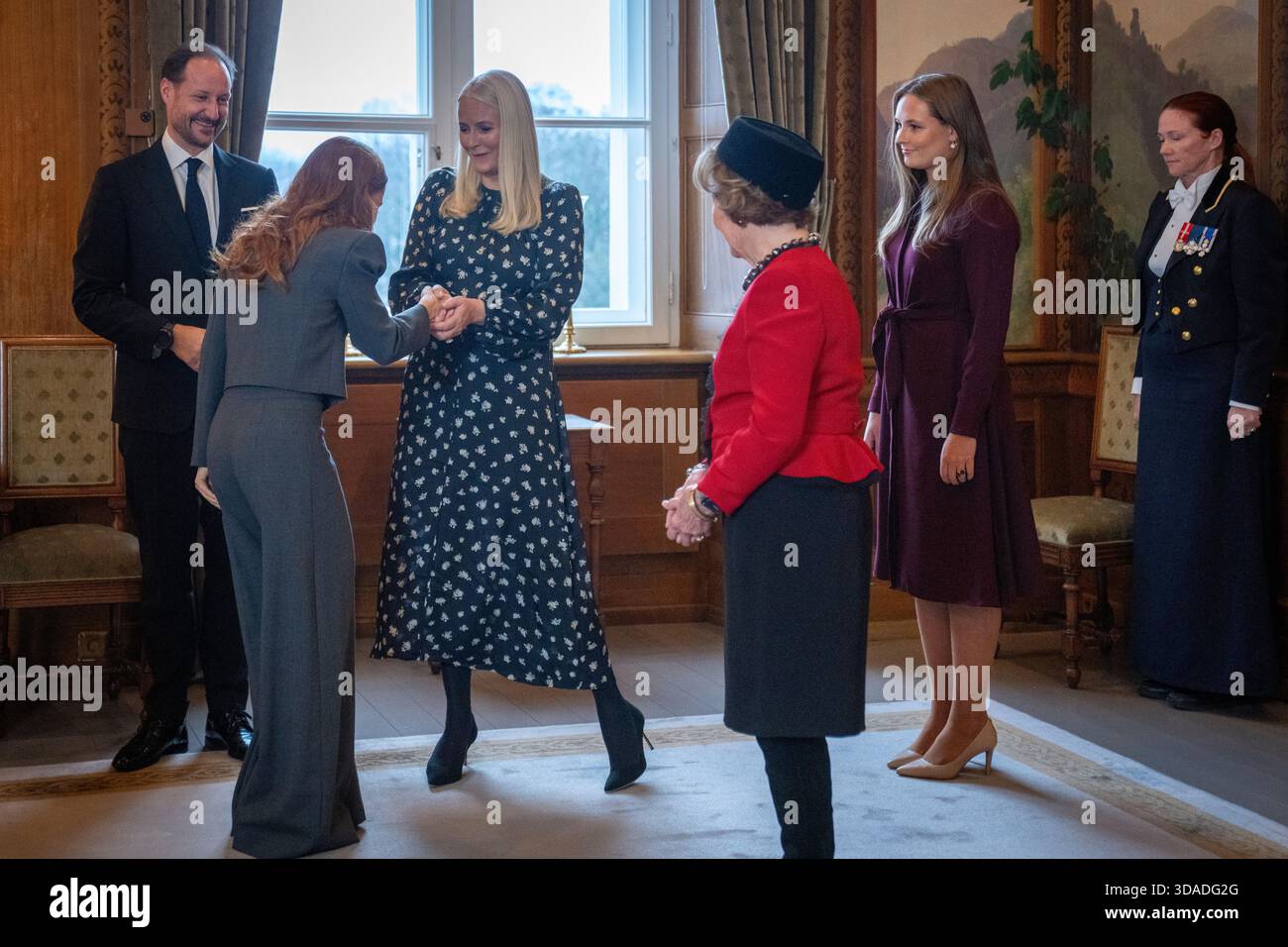 Oslo 20251210. King Harald, Queen Sonja, Crown Prince Haakon, Crown ...