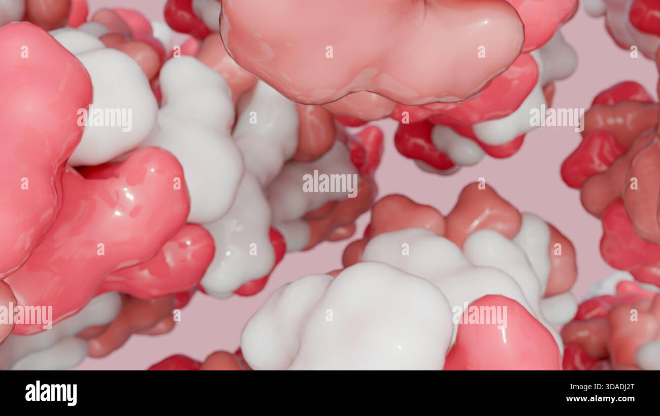 A highly magnified 3D rendering of the collagen structure, highlighting ...