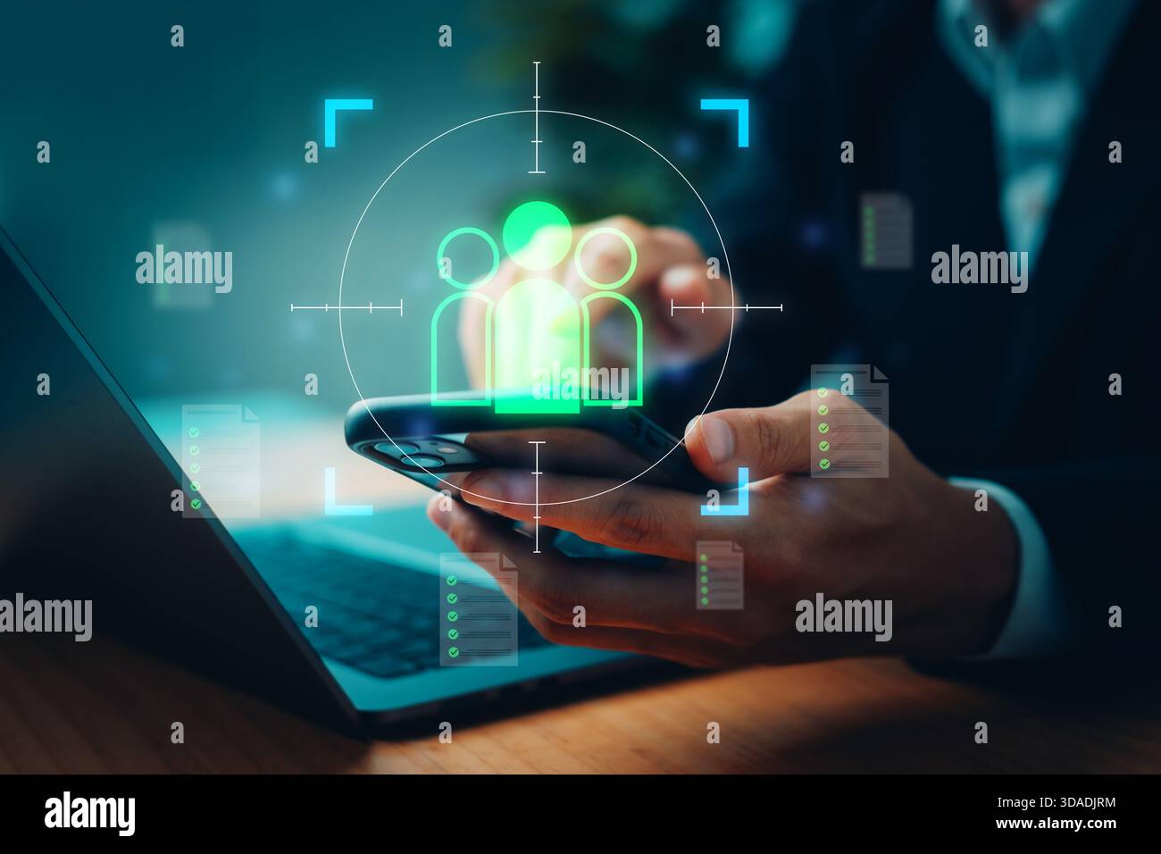 Glowing interface user icons hi-res stock photography and images - Alamy