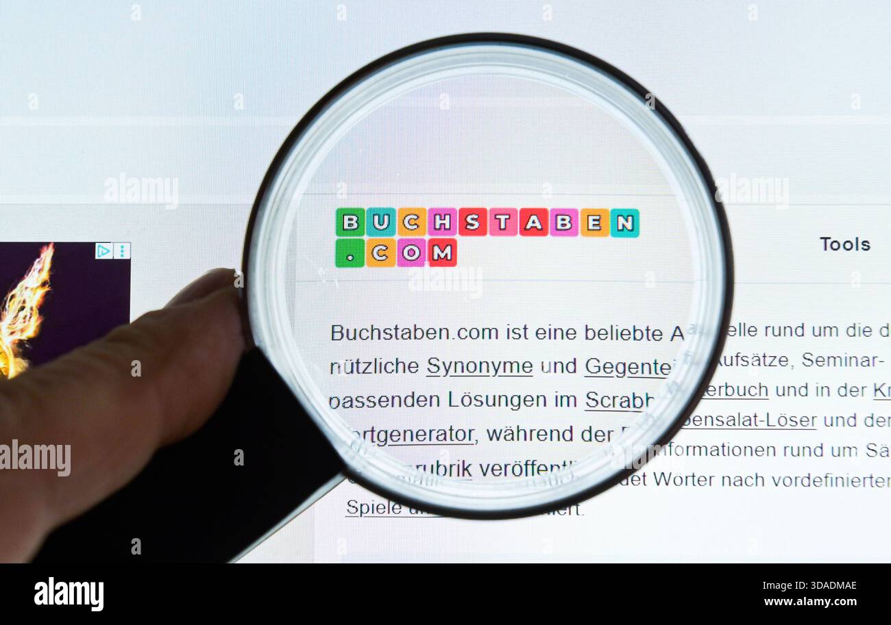 buchstaben.com, website, Internet, Lupe, Monitor *** letters com ...