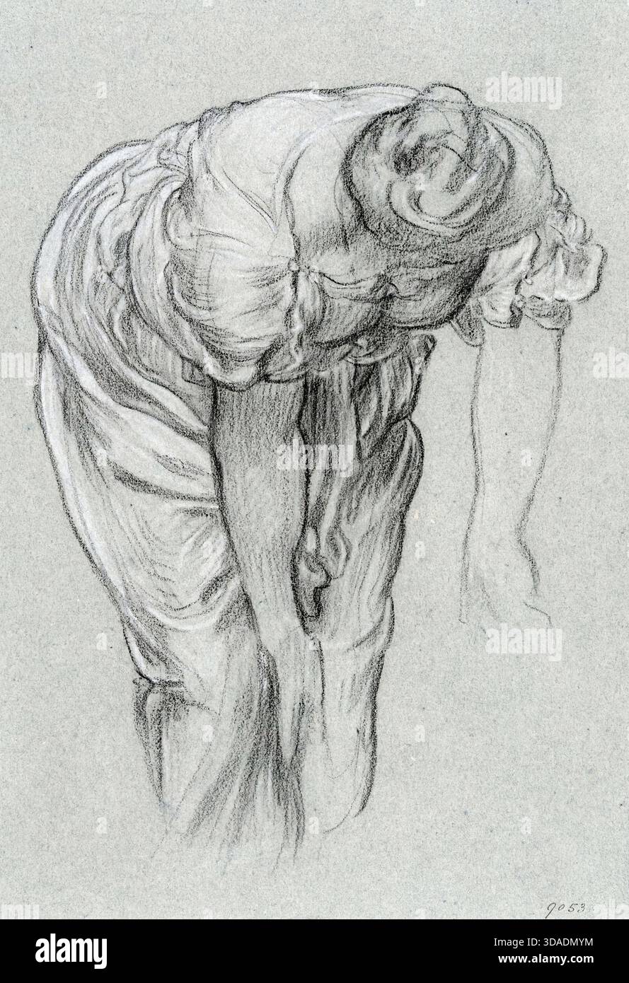 Frederic Leighton - Female Figure in Stooping Posture Stock Photo - Alamy