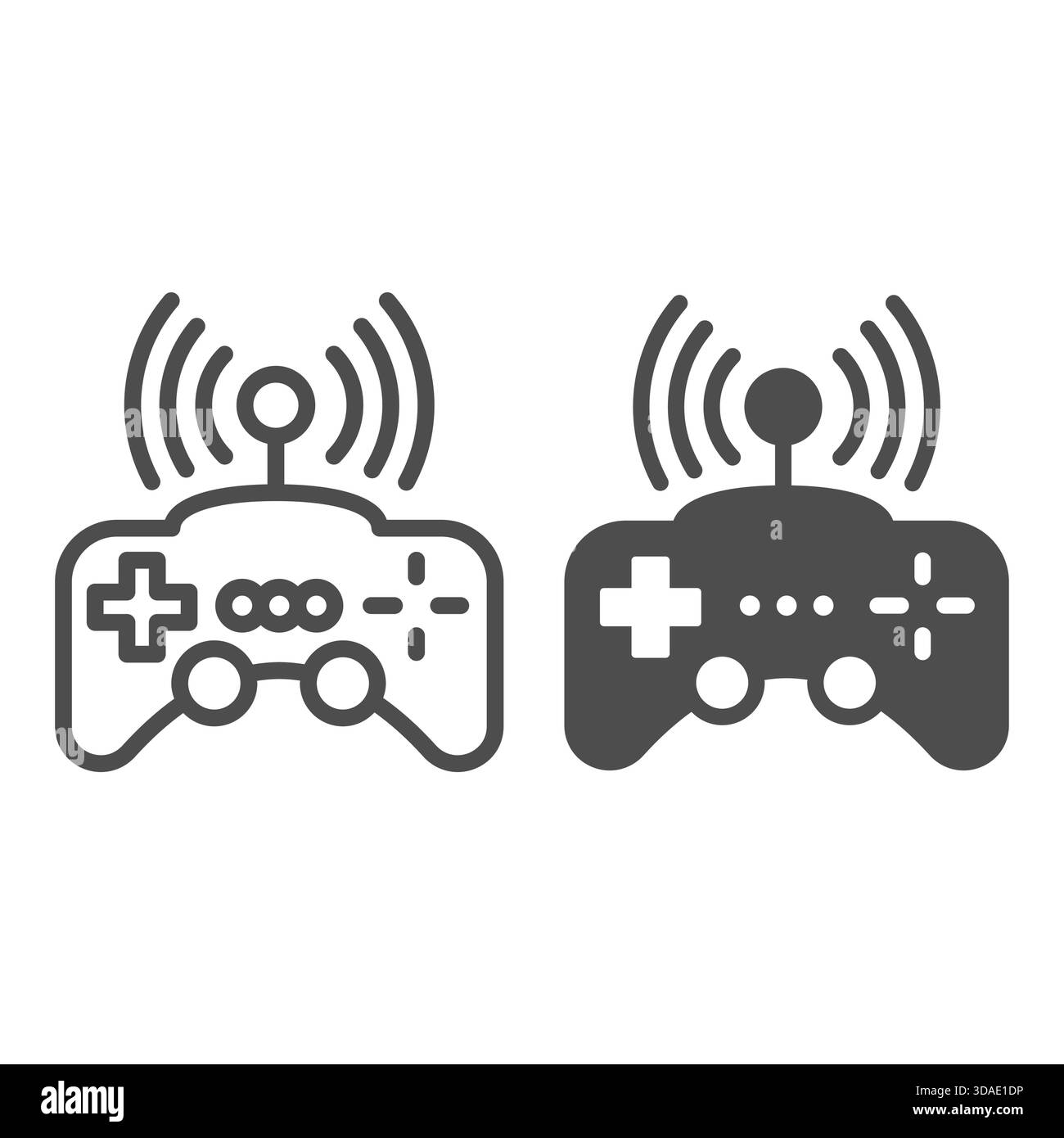 Wireless game controller solid Stock Vector Images - Alamy