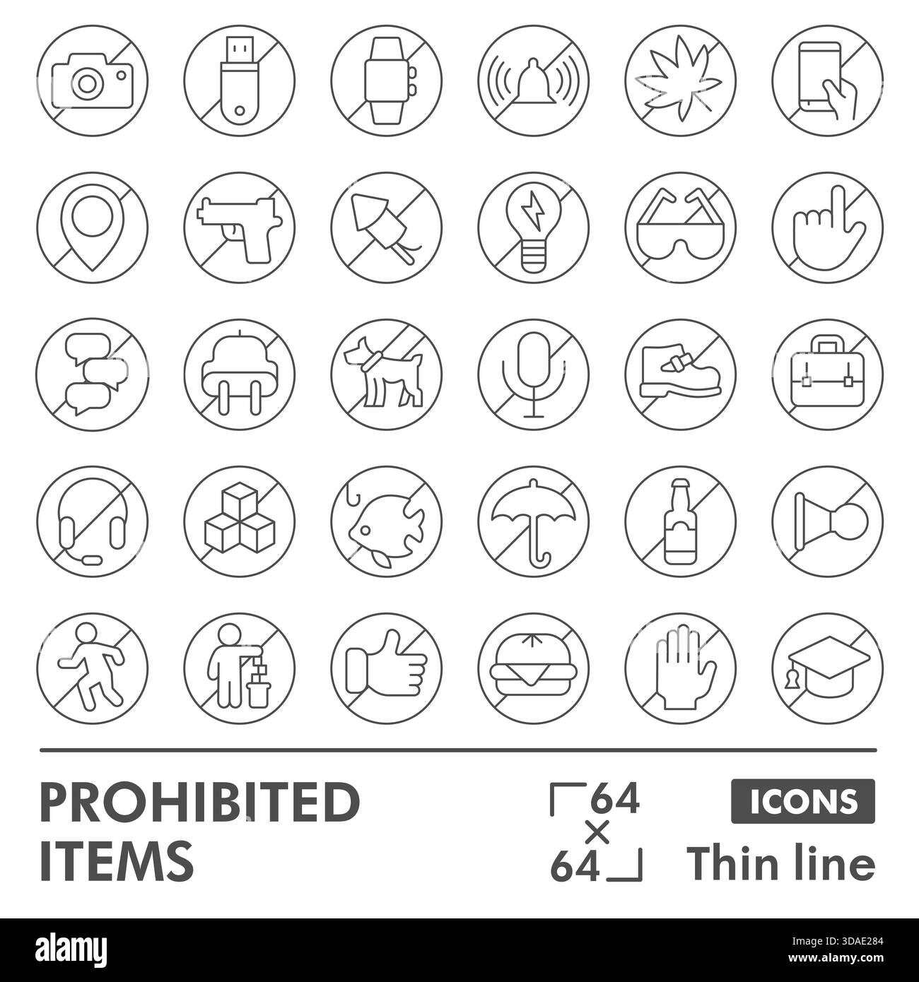 Prohibited actions Black and White Stock Photos & Images - Alamy