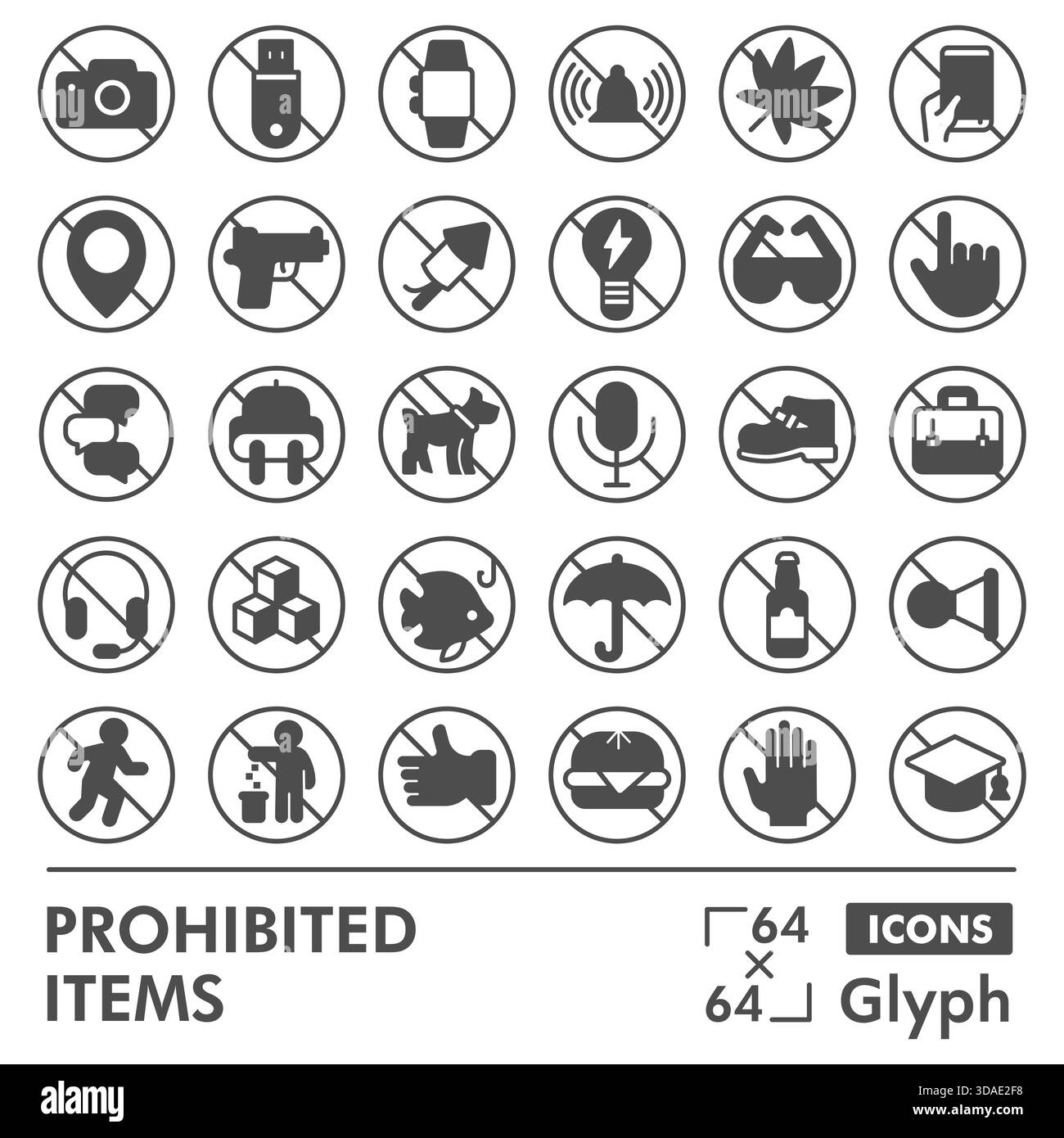 Prohibited actions Black and White Stock Photos & Images - Alamy