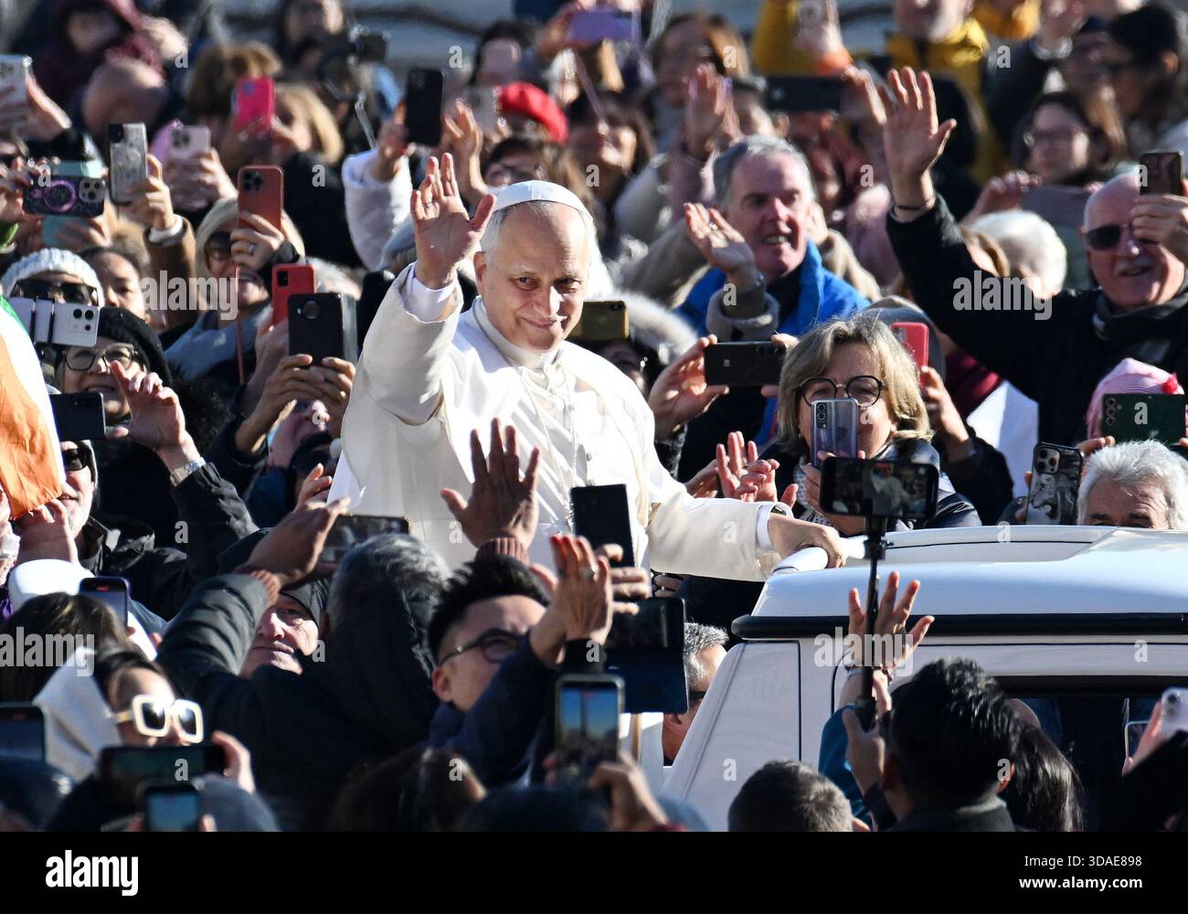 Pope Leo XIV attends the weekly general audience in Saint Peter’s ...