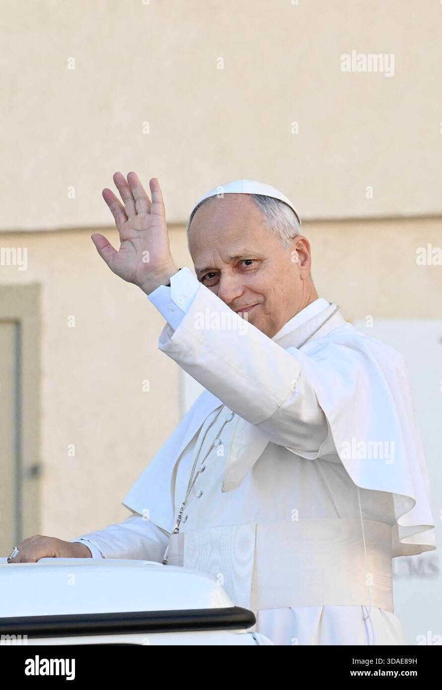 Pope Leo XIV attends the weekly general audience in Saint Peter’s ...