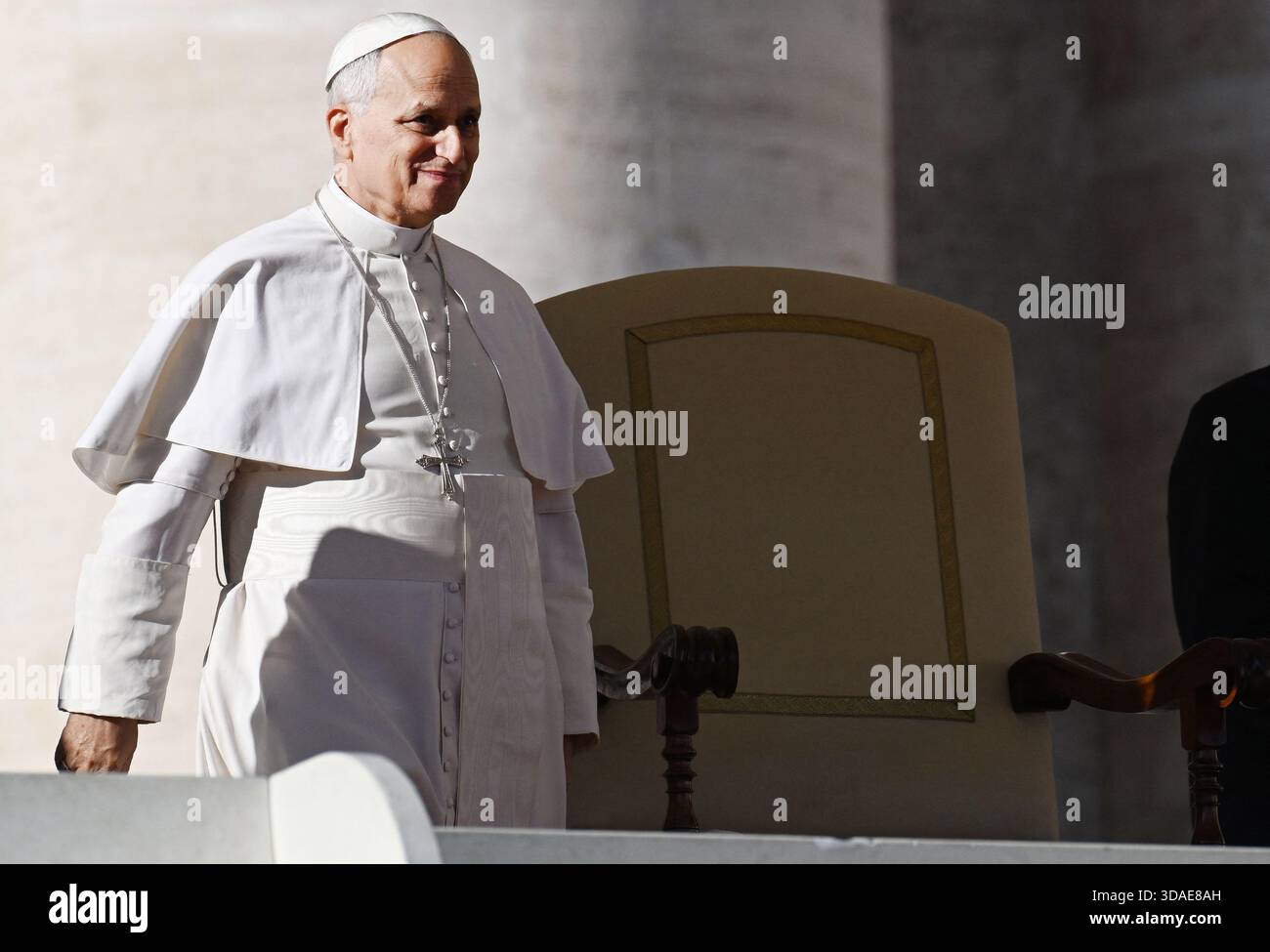 Pope Leo XIV attends the weekly general audience in Saint Peter’s ...