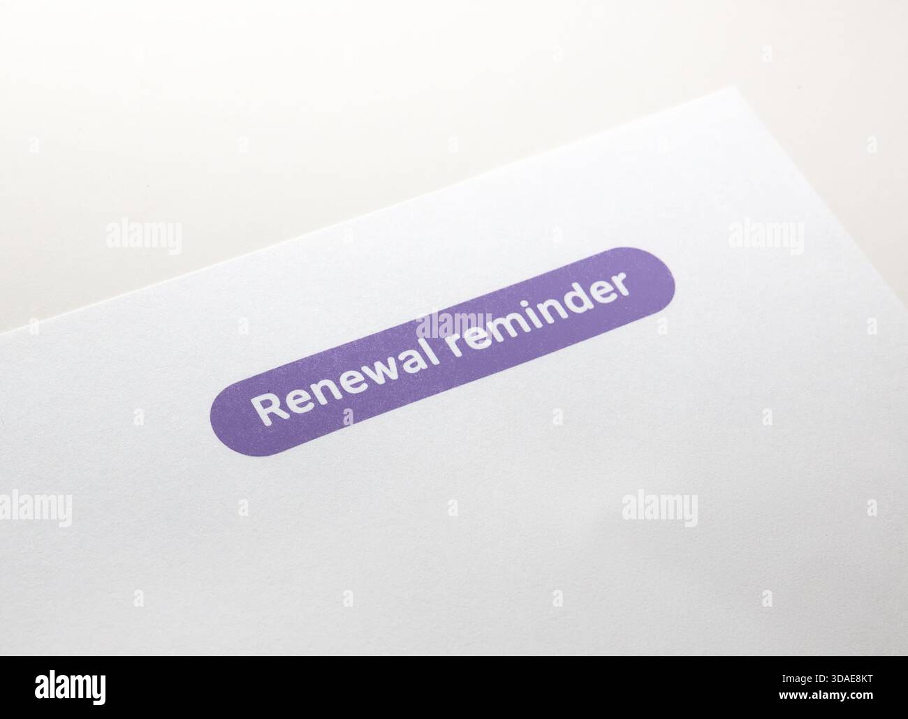 Renewal message hi-res stock photography and images - Alamy