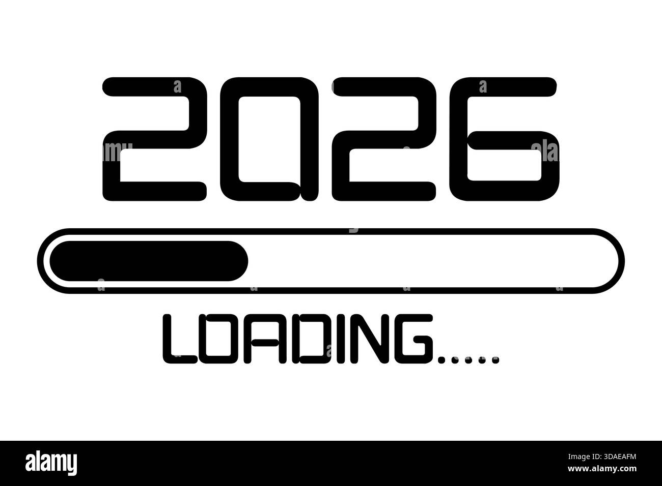 New year 2026 Black and White Stock Photos & Images - Alamy