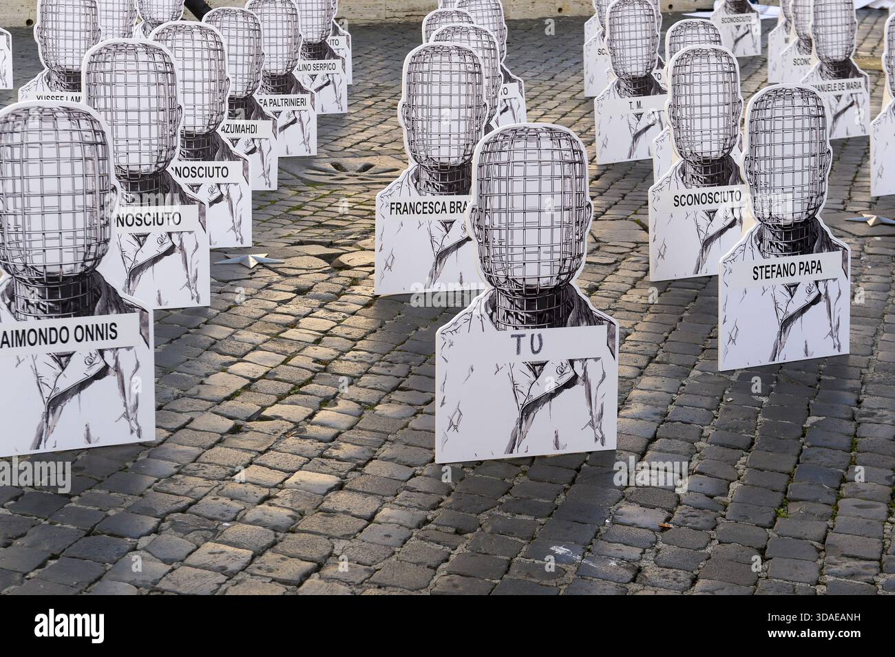 Rome, Montecitorio Square: Flash mob at the Stefano Cucchi Memorial on ...