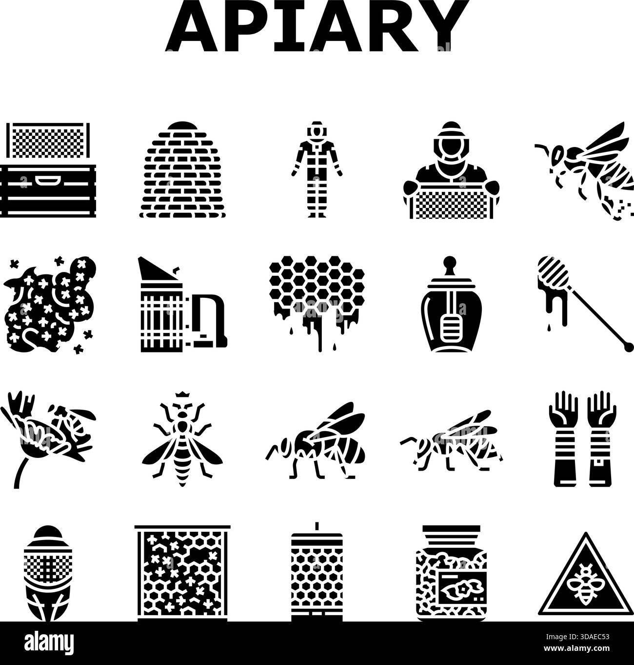 Apiary bees beehive Black and White Stock Photos & Images - Alamy