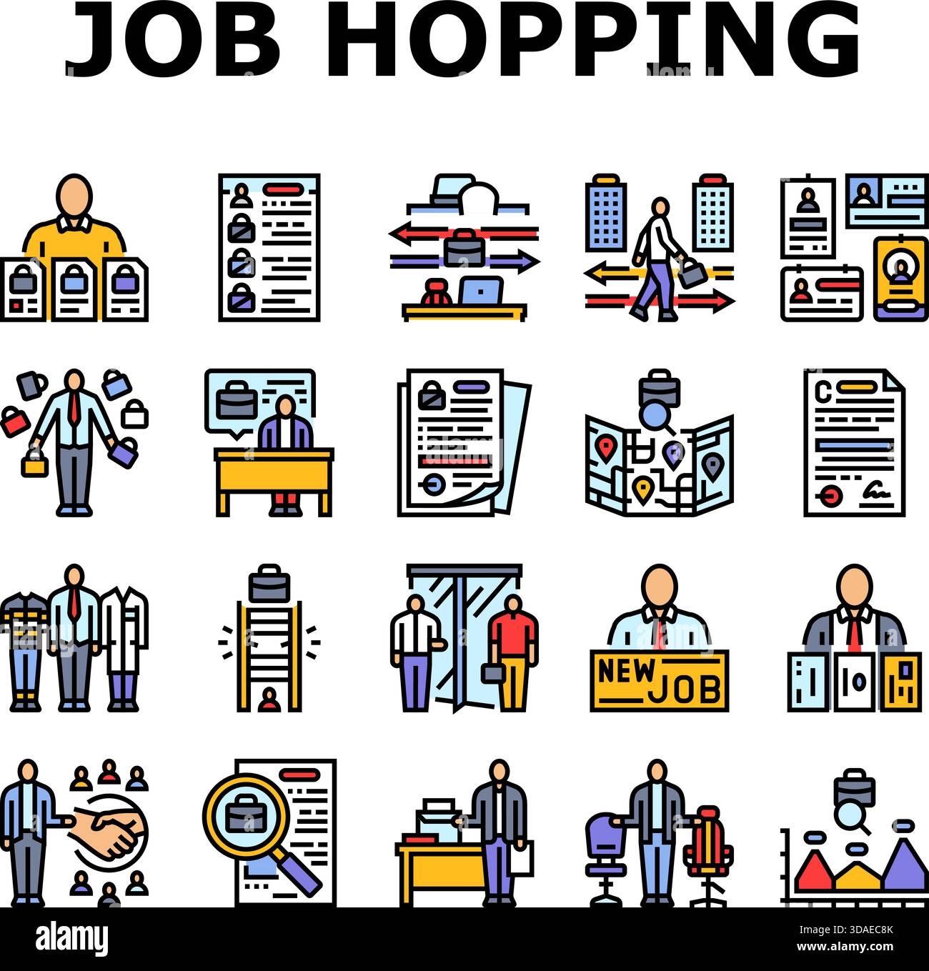 Career transition Stock Vector Images - Alamy
