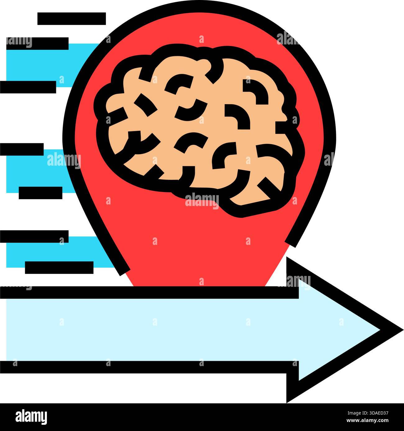 brain drain color icon vector illustration Stock Vector Image & Art - Alamy