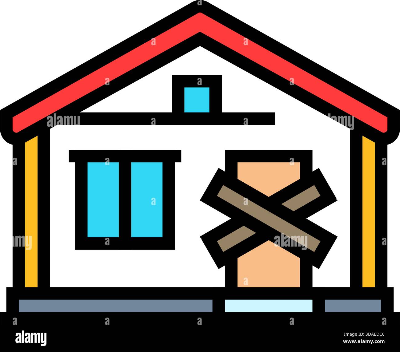 Empty home left behind Stock Vector Images - Alamy