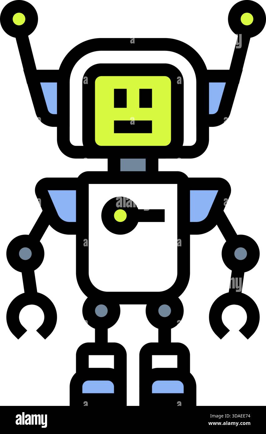 robot antenna ears color icon vector illustration Stock Vector Image ...
