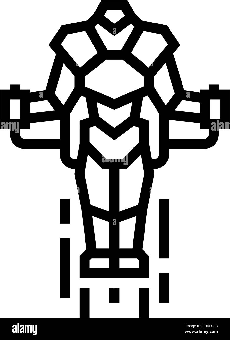 Robot with jetpack Stock Vector Images - Alamy