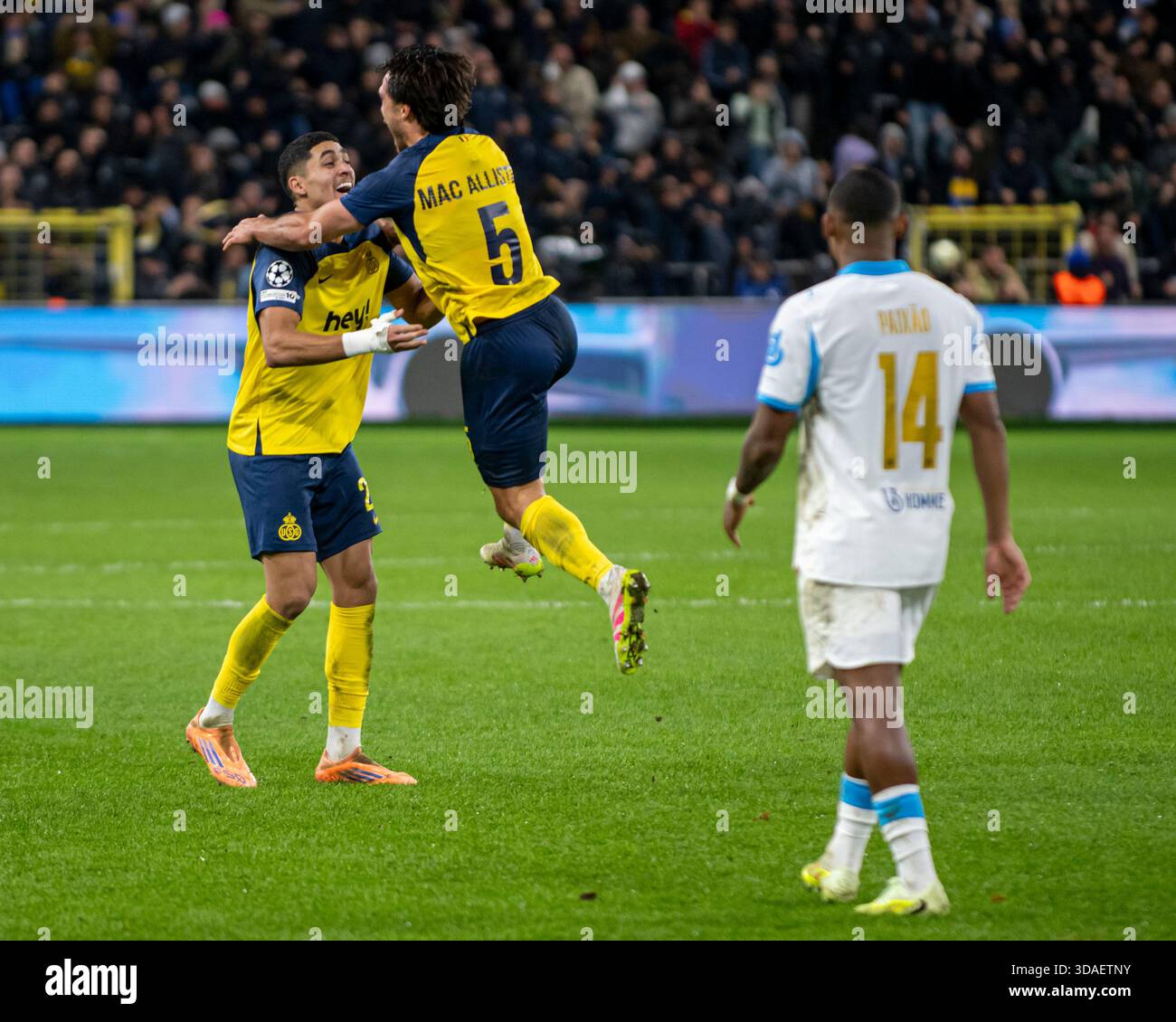 Kevin Mac Allister of Union SG celebrates scoring his goal that is ...