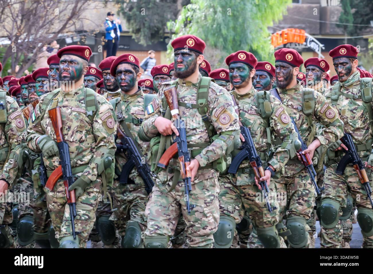 Damascus, Syria – December 08, 2025: A military parade by Syrian army ...