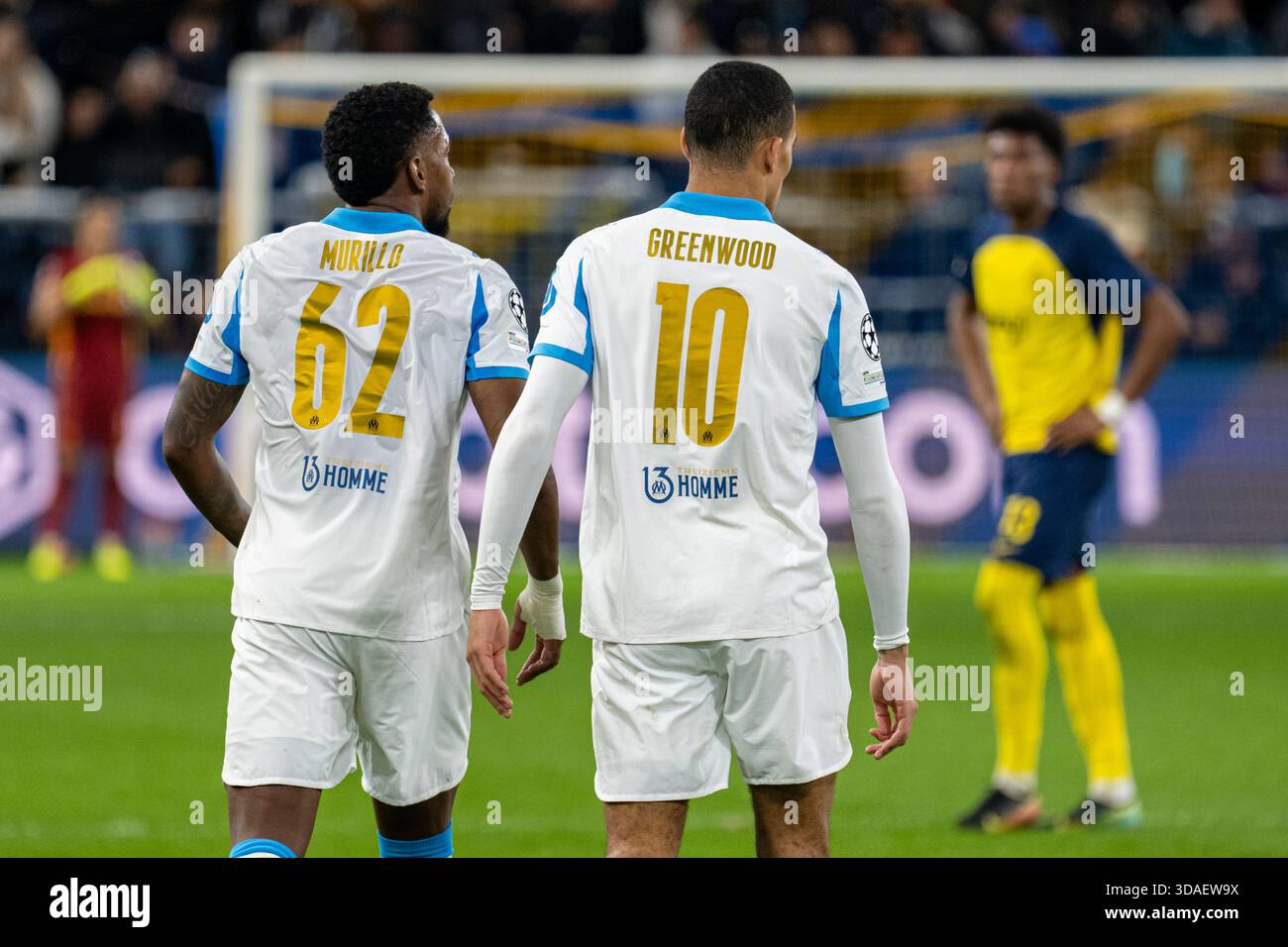 Mason Greenwood of Marseille celebrates scoring his goal with Michael ...