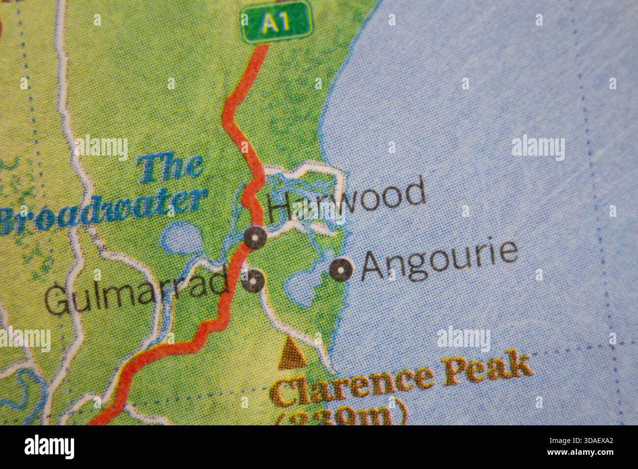 Harwood - New South Wales (NSW), Australia colour atlas map of town and ...