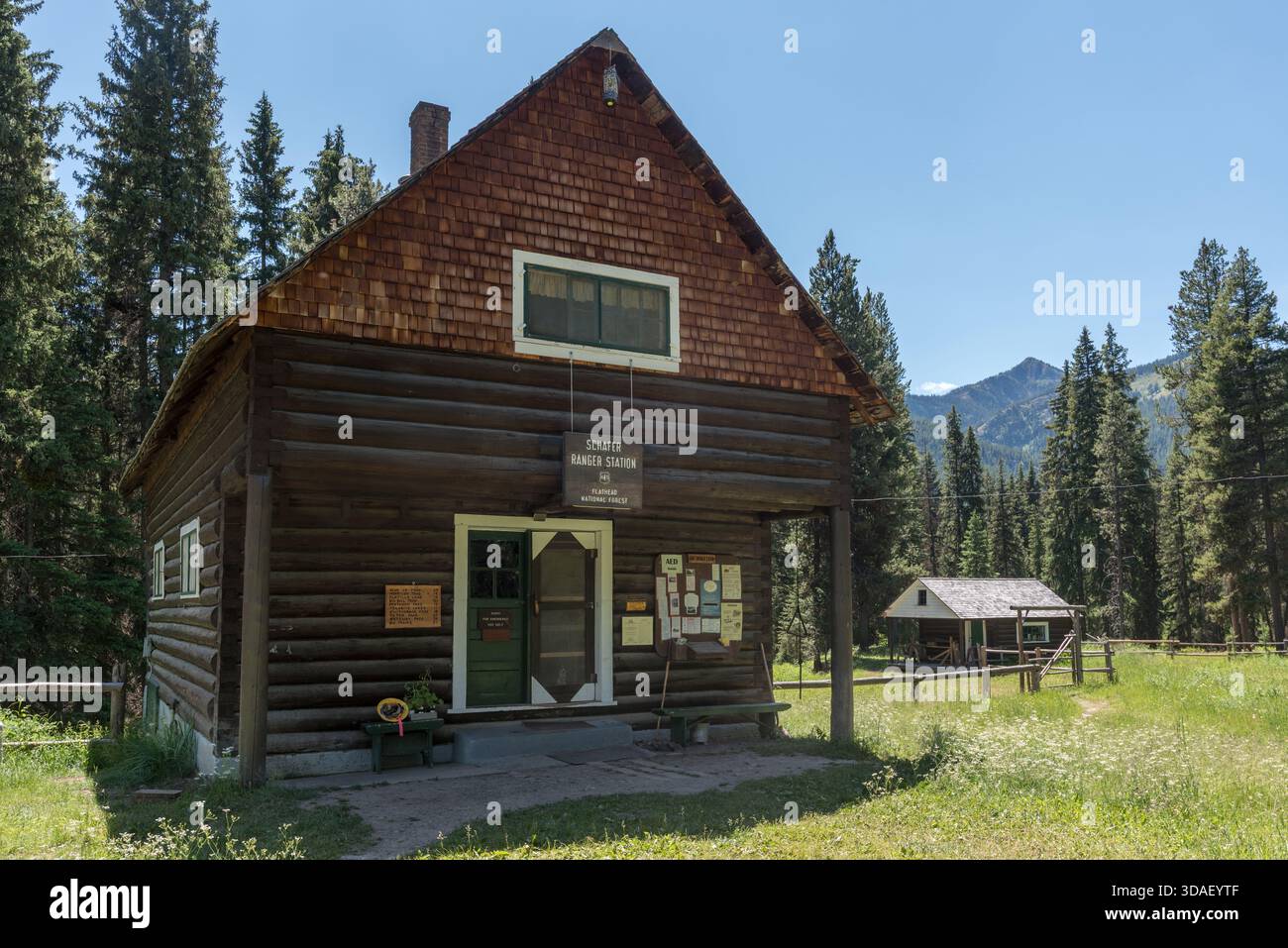 Historic Schafer Ranger Station in the Great Bear Wilderness, Montana ...