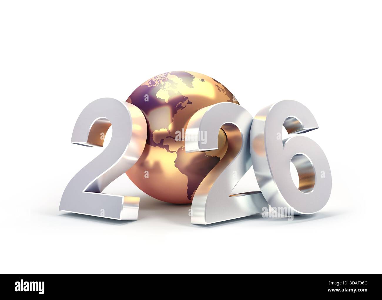 2026 3d gold happy new year hi-res stock photography and images - Alamy