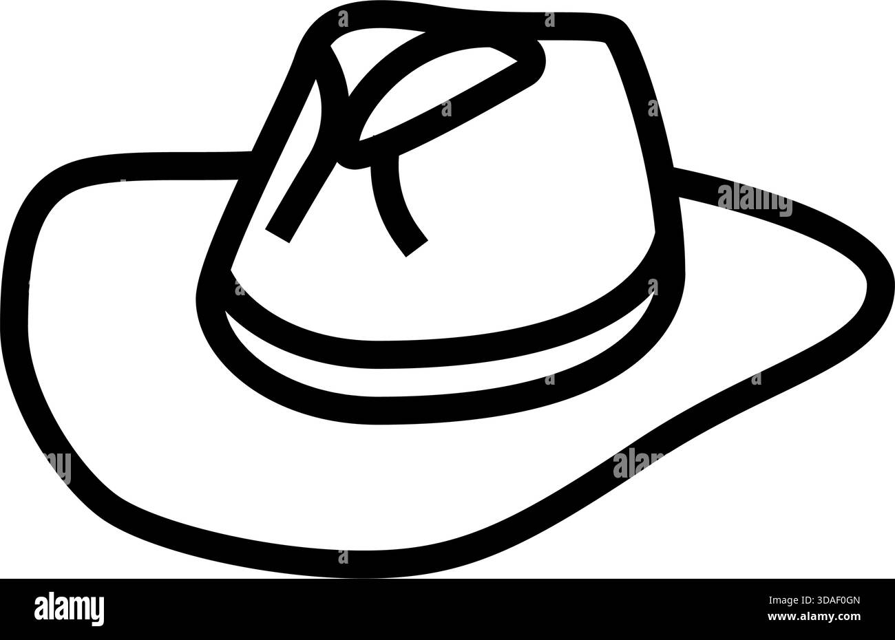 cowboy hat line icon vector illustration Stock Vector Image & Art - Alamy