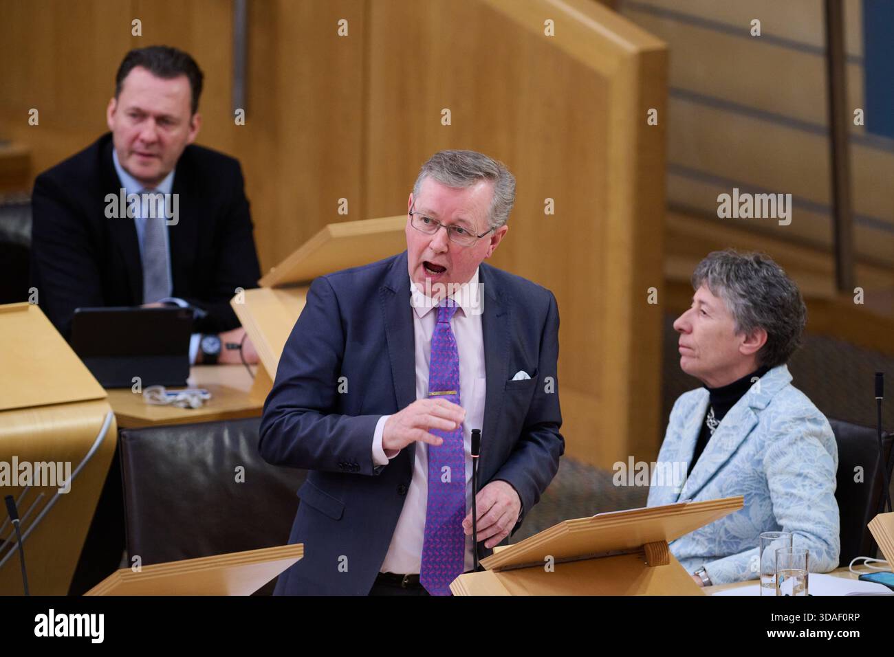 Edinburgh Scotland, UK 10 December 2025. Alexander Stewart MSP at the ...
