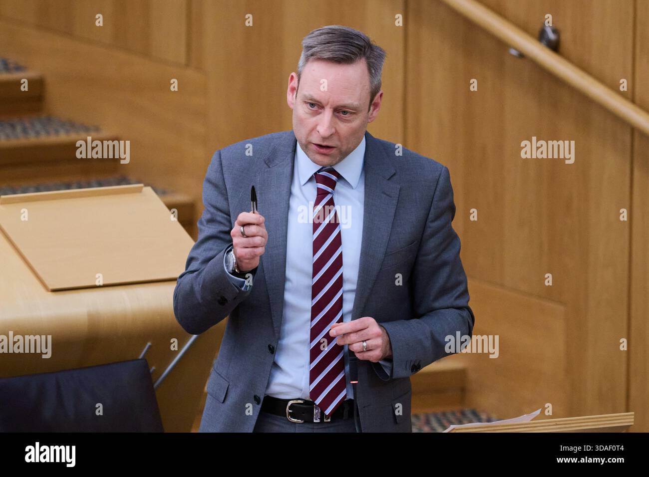 Edinburgh Scotland, UK 10 December 2025. Liam Kerr MSP at the Scottish ...