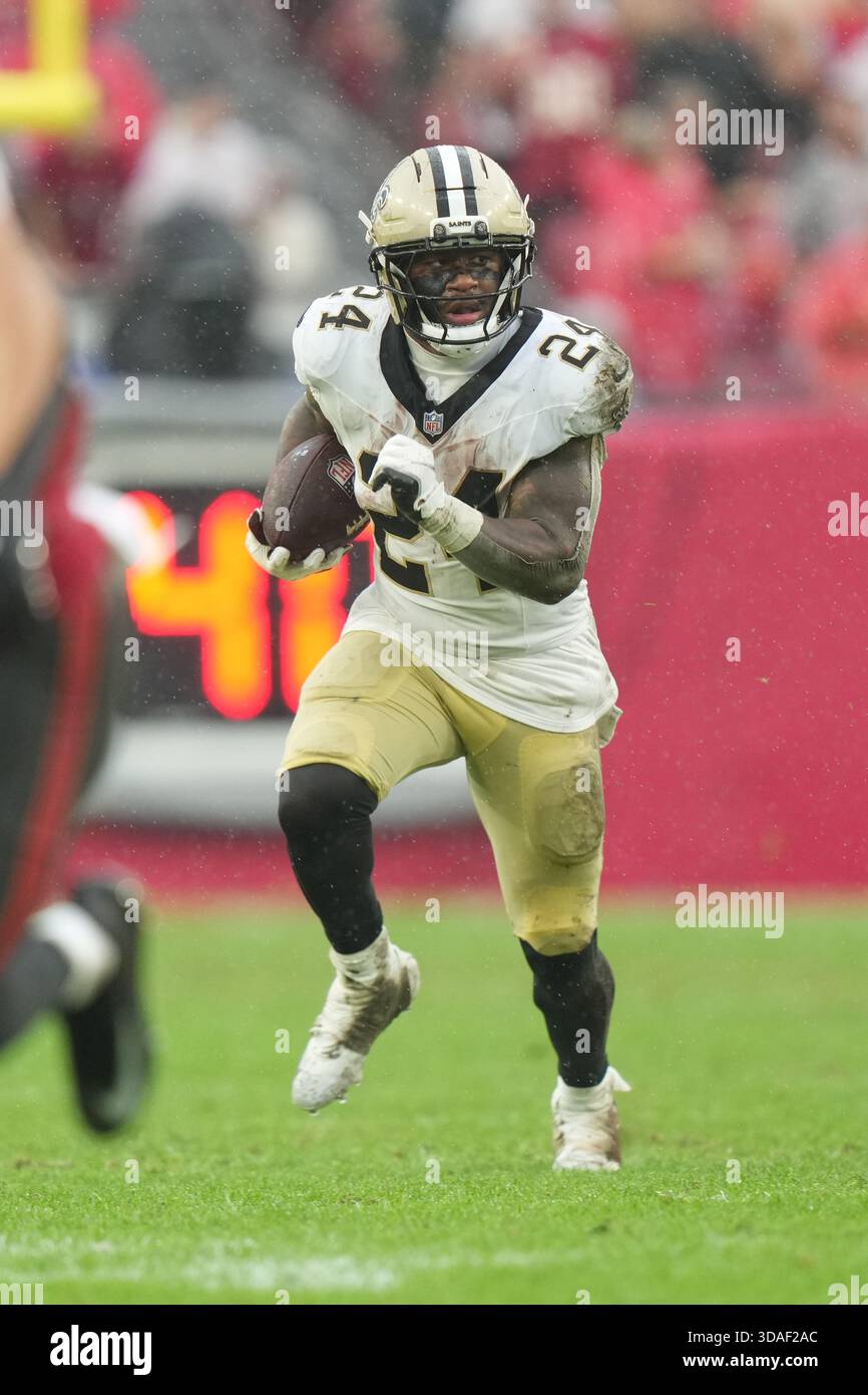 New Orleans Saints safety Terrell Burgess (24) rushes with the ball ...