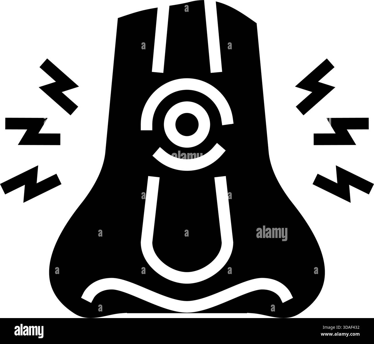 nose allergy reaction icon glyph icon vector illustration Stock Vector ...