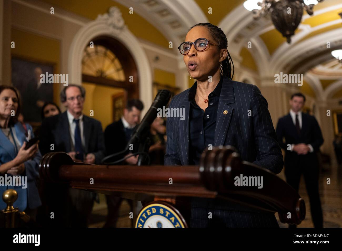 United States Senator Angela Alsobrooks (Democrat of Maryland) speaks ...