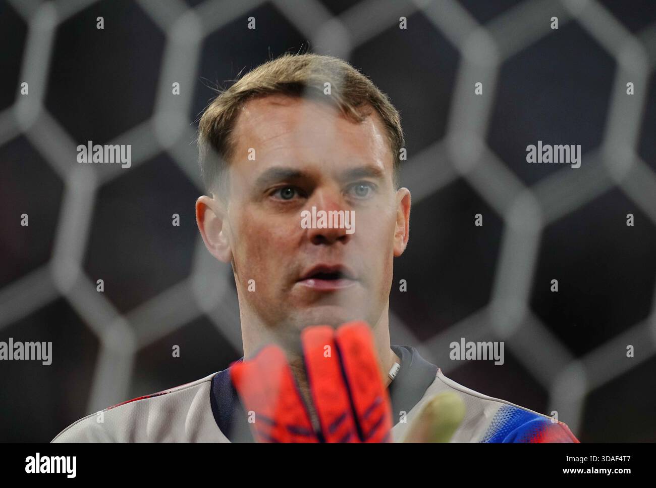 December 09 2025: Manuel Neuer of Bayern Munich looks on during a ...