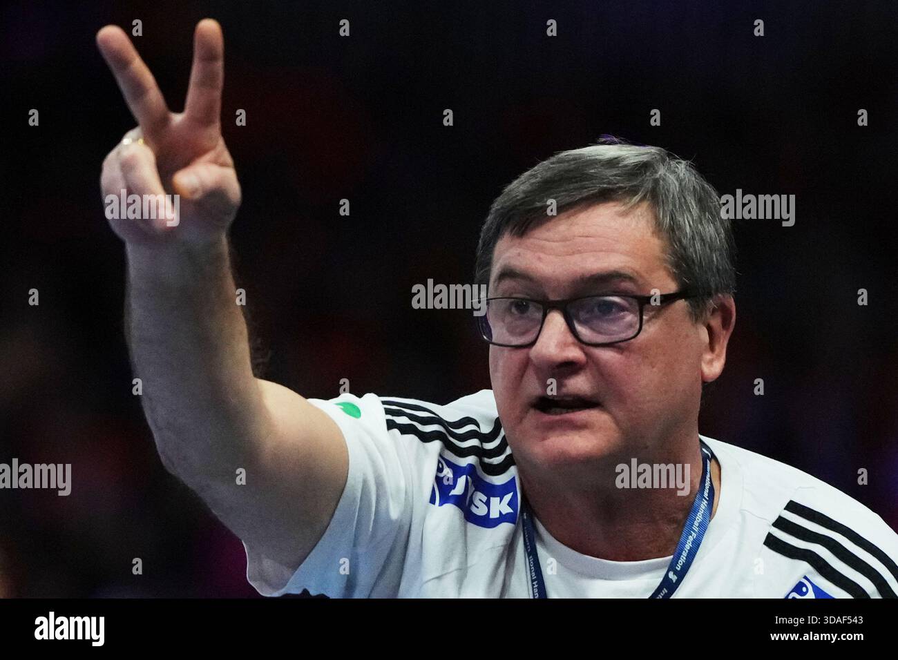 Hungary's head coach Vlagyimir Golovin gives instructions to his ...