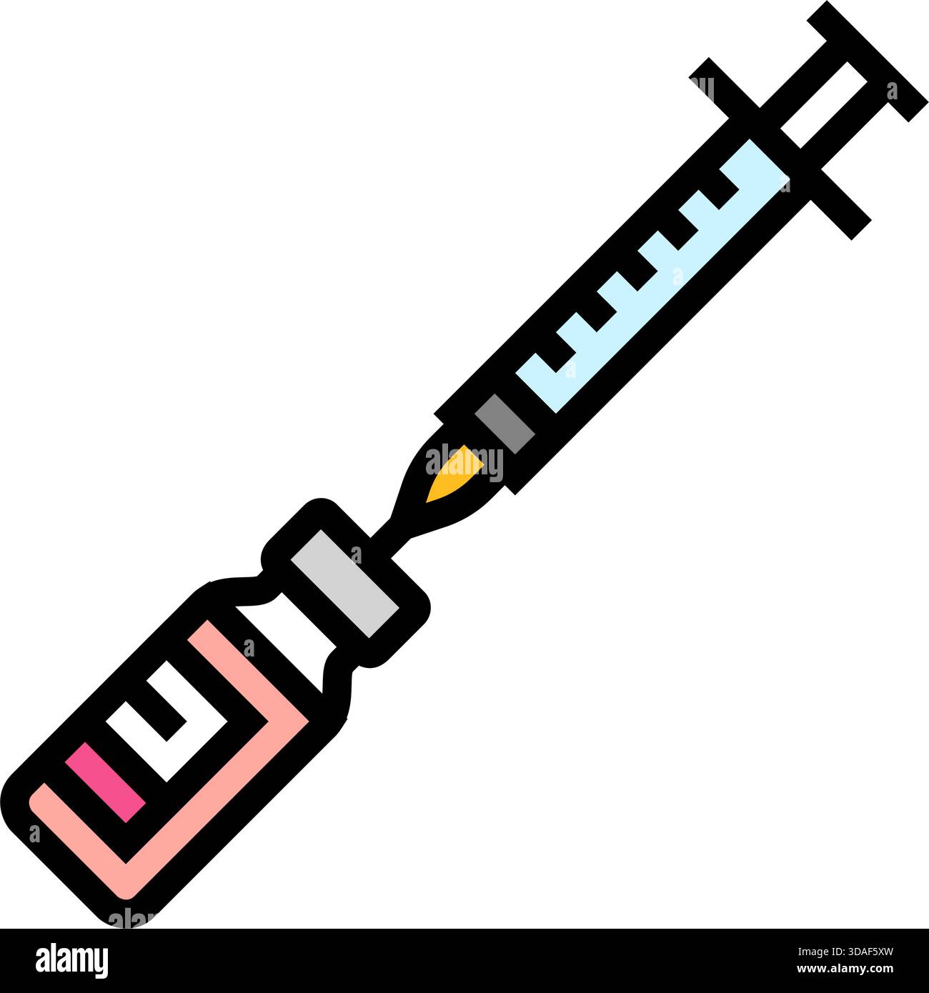 hormone replacement injection vial color icon vector illustration Stock ...