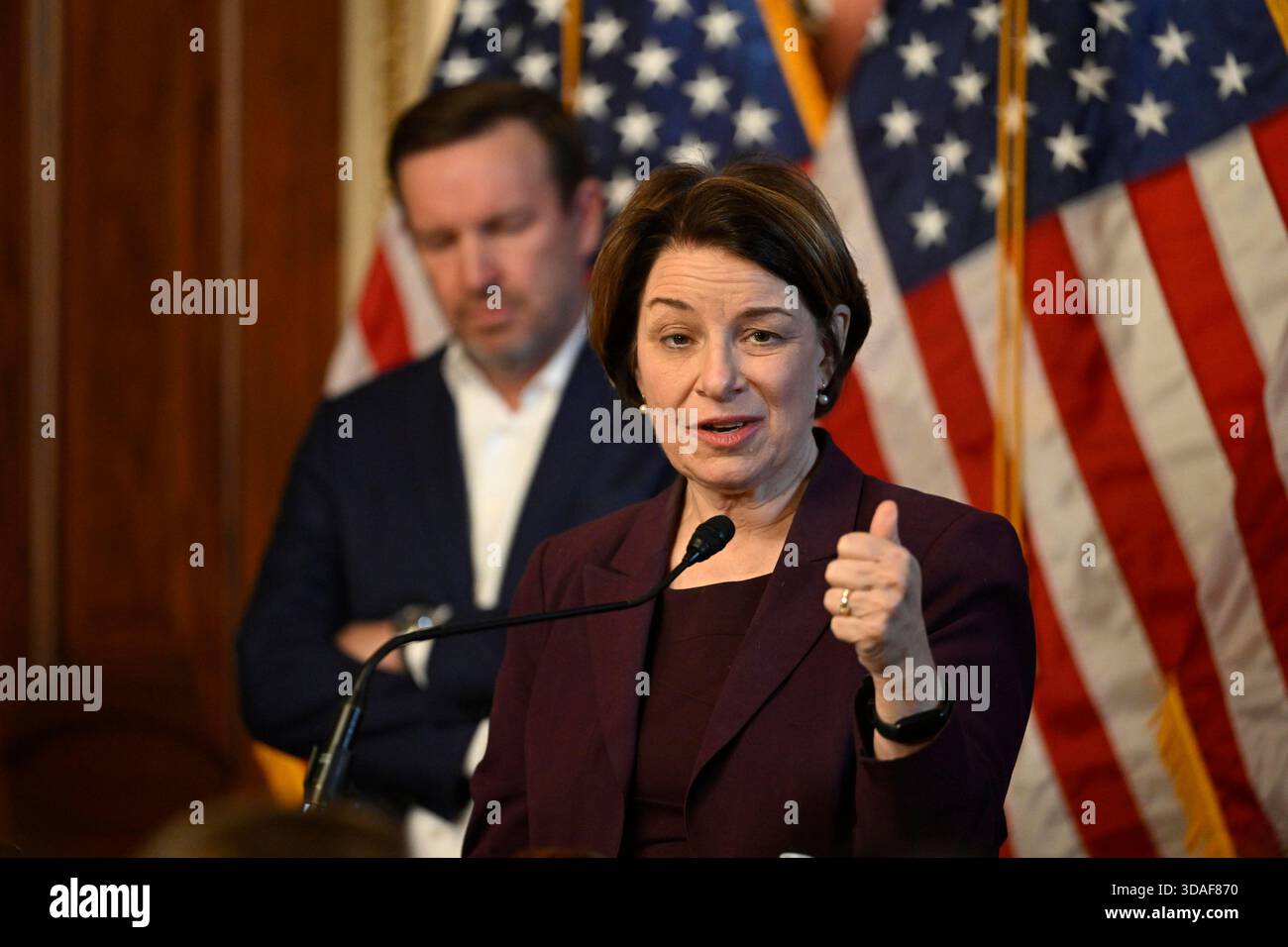 United States Senator Amy Klobuchar (Democrat of Minnesota) speaks ...