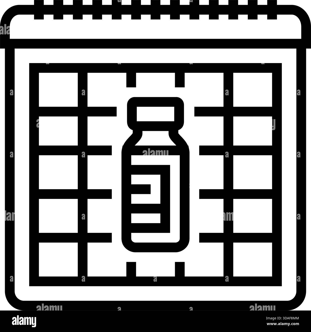 hormone therapy calendar line icon vector illustration Stock Vector ...