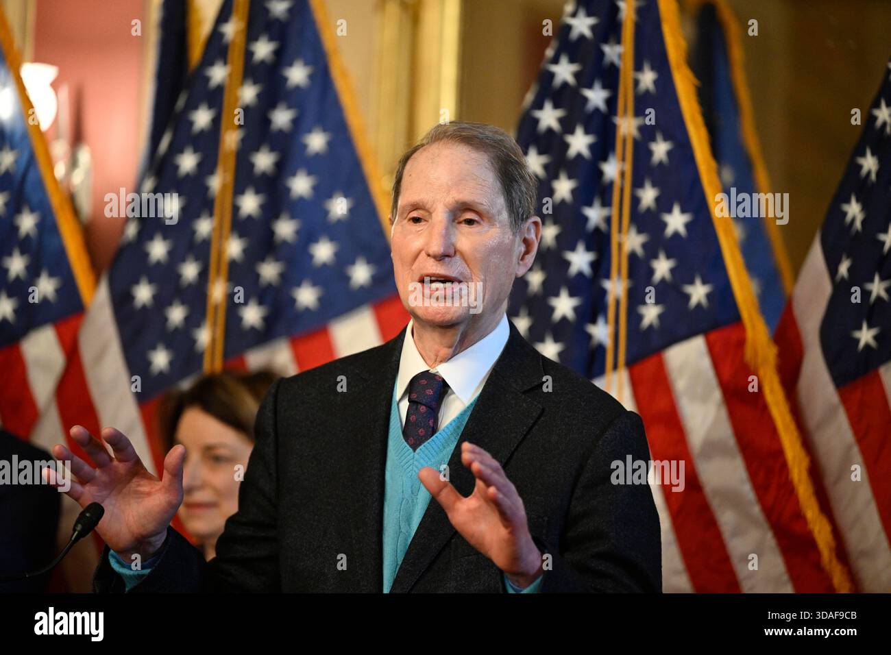 United States Senator Ron Wyden (Democrat of Oregon) speaks during a ...