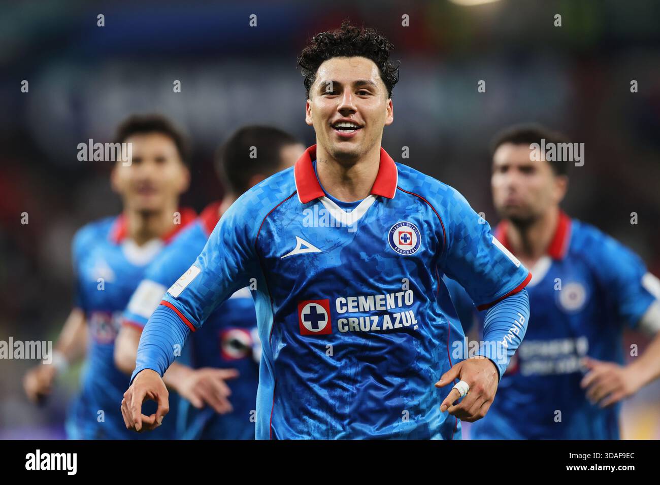 Cruz Azul's Jorge Sanchez celebrates after scoring his side's opening ...