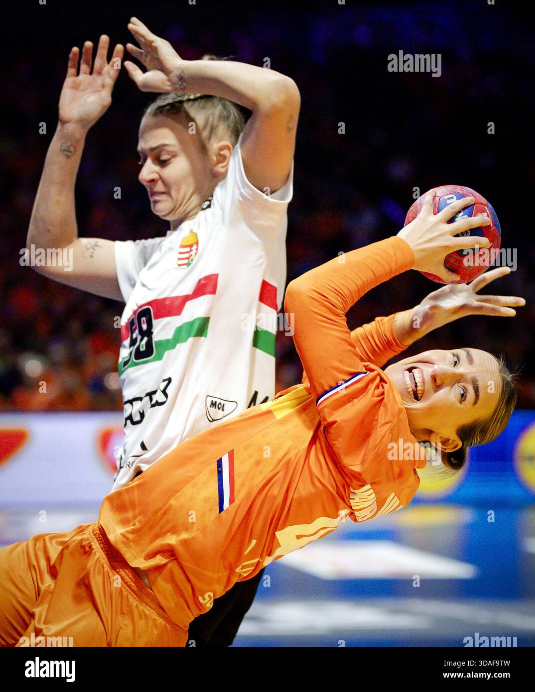 ROTTERDAM - Réka Bordás (HON) and Nikita van der Vliet (NED) during the ...
