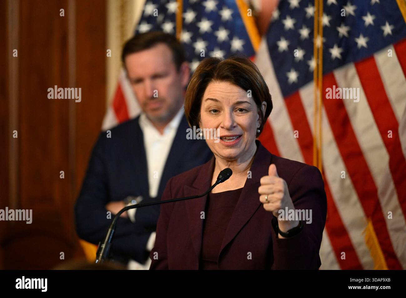 United States Senator Amy Klobuchar (Democrat of Minnesota) speaks ...