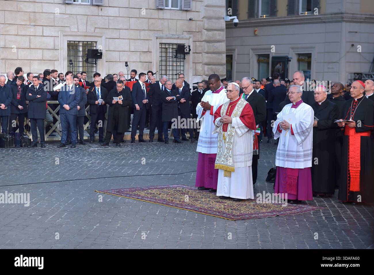 Pope Leo XIV prayer ceremony during the traditionnal visit to the ...