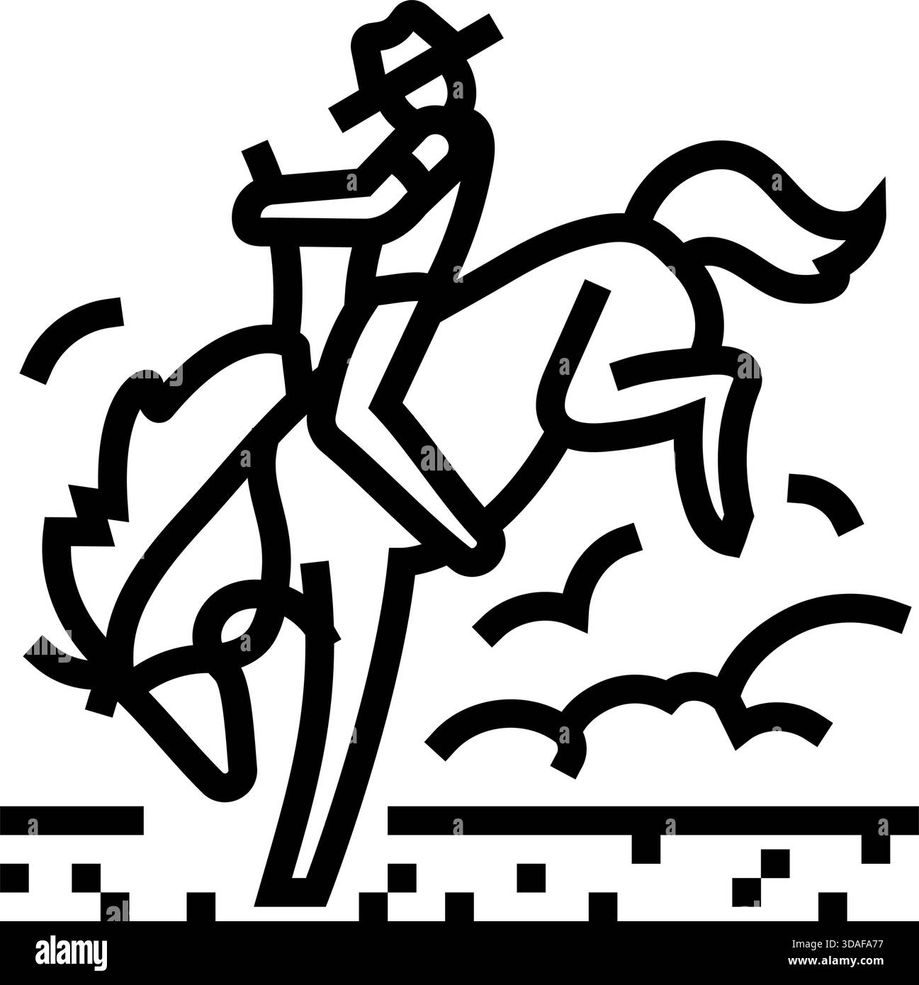 Bronco ride Black and White Stock Photos & Images - Alamy