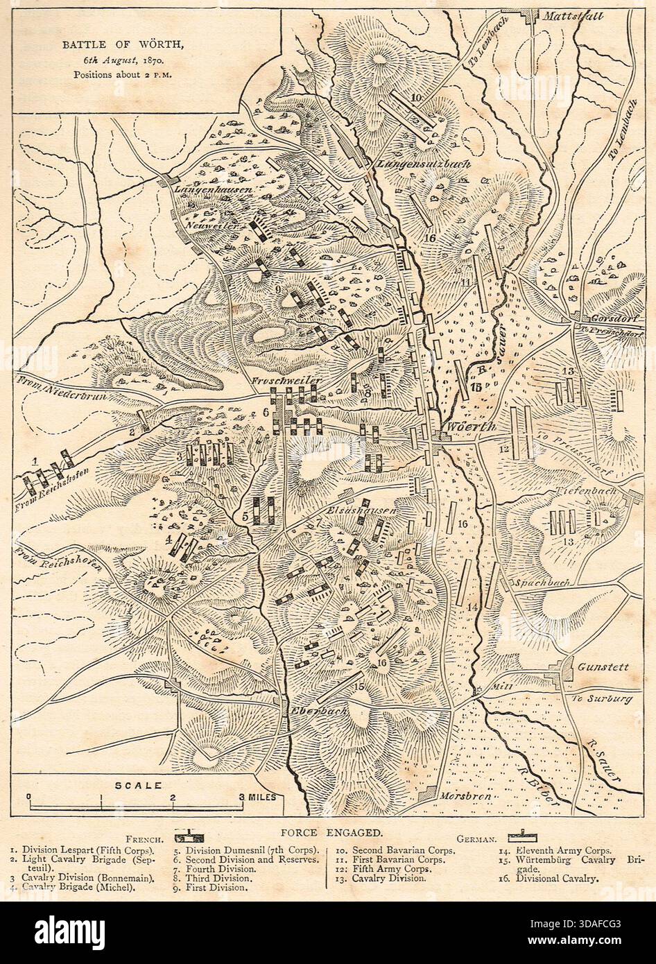 Map of the battle of worth hi-res stock photography and images - Alamy