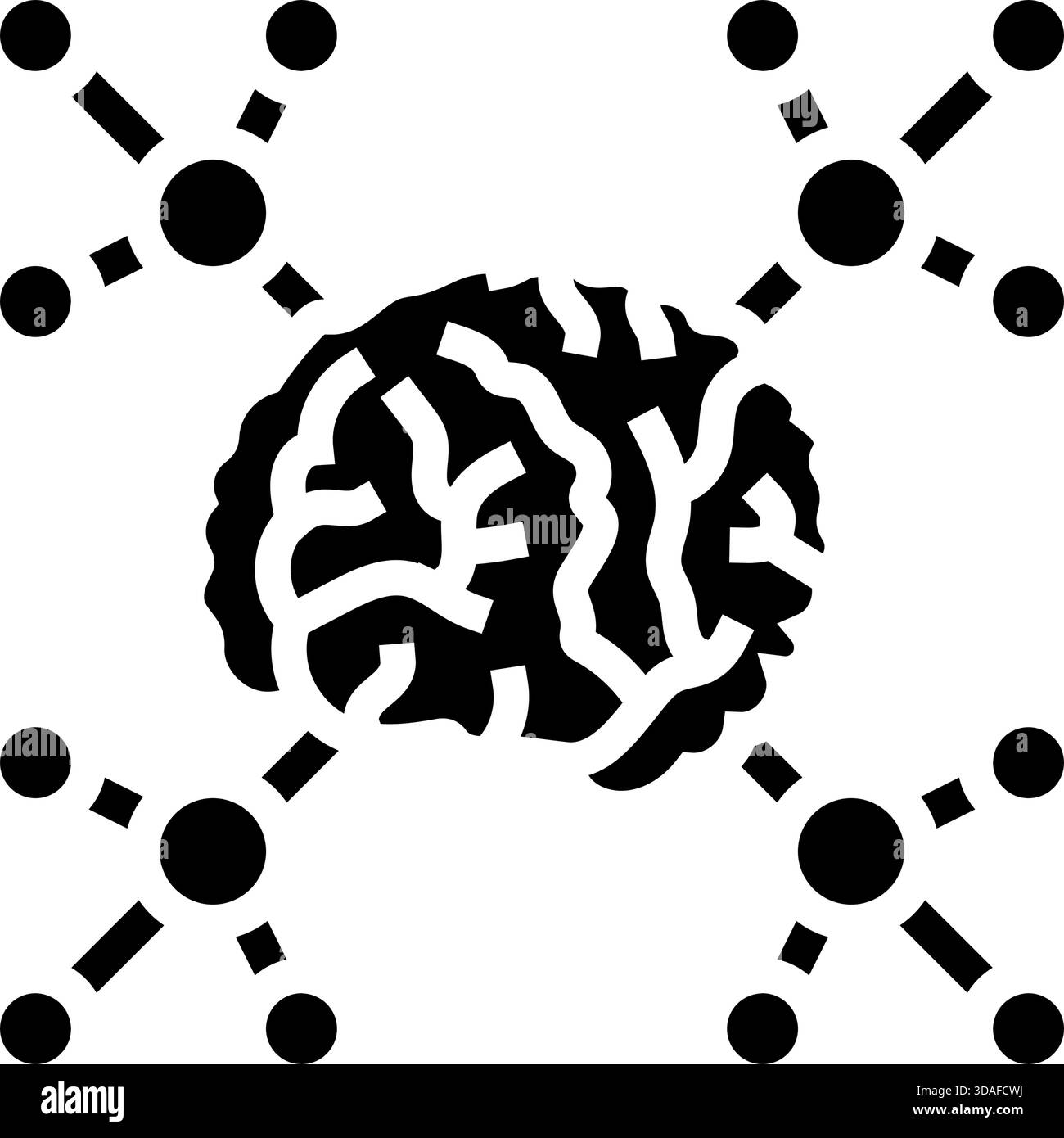 mind mapping chart glyph icon vector illustration Stock Vector Image ...