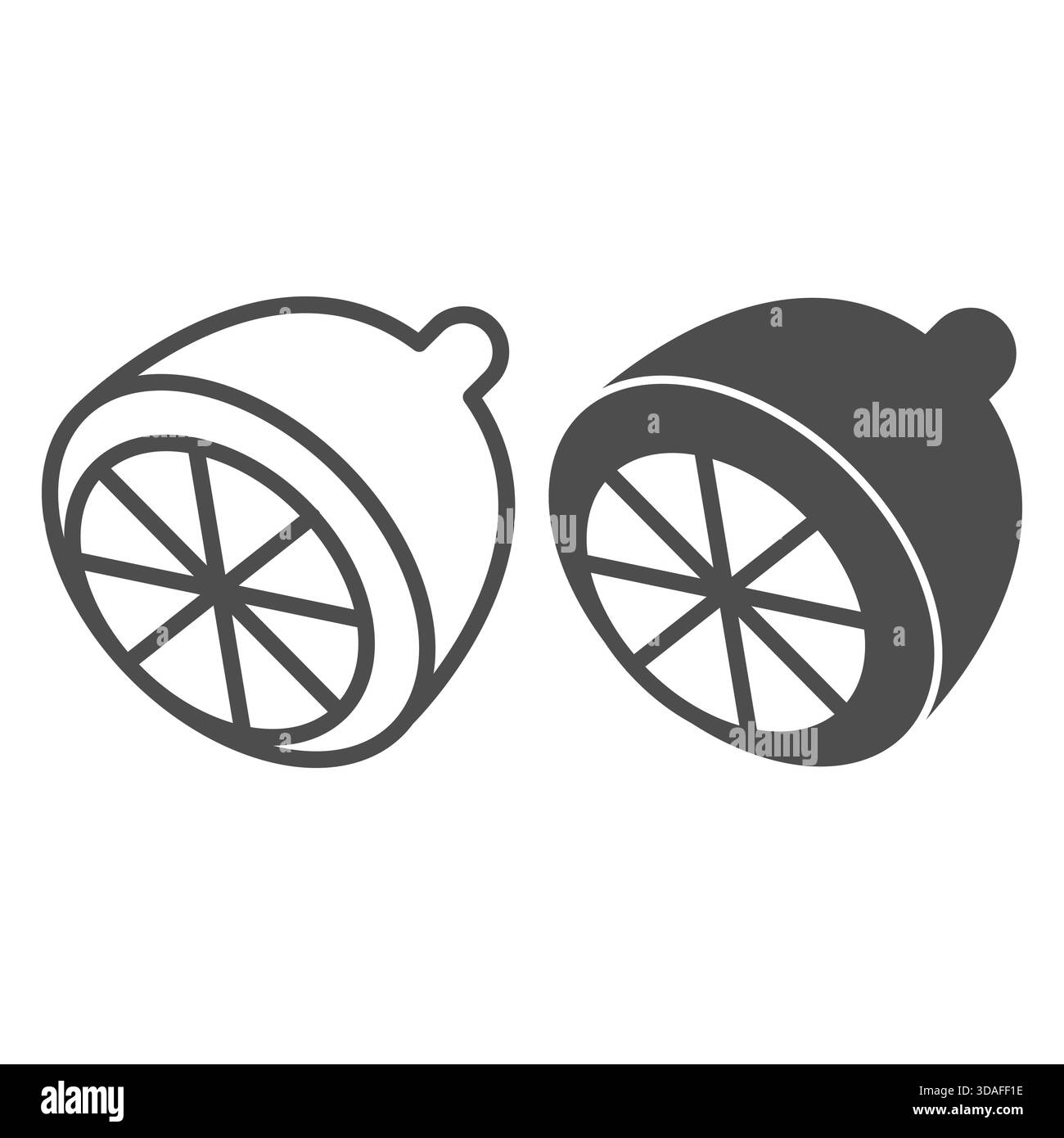 Sliced lime on black Black and White Stock Photos & Images - Alamy