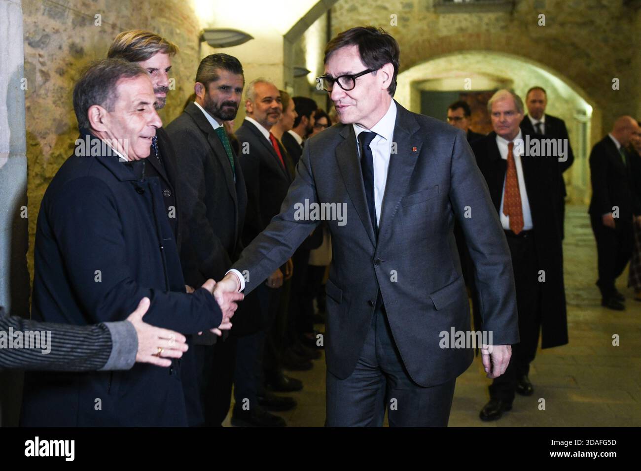 The president of the Generalitat, Salvador Illa, on his arrival at the ...