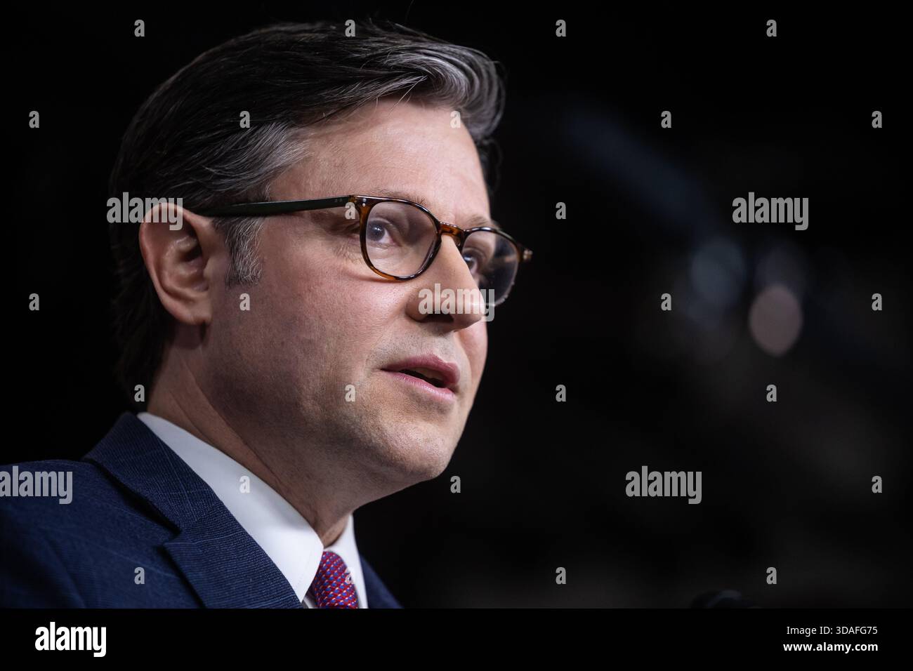 House Speaker Mike Johnson (R-La.) speaks during a press conference on ...