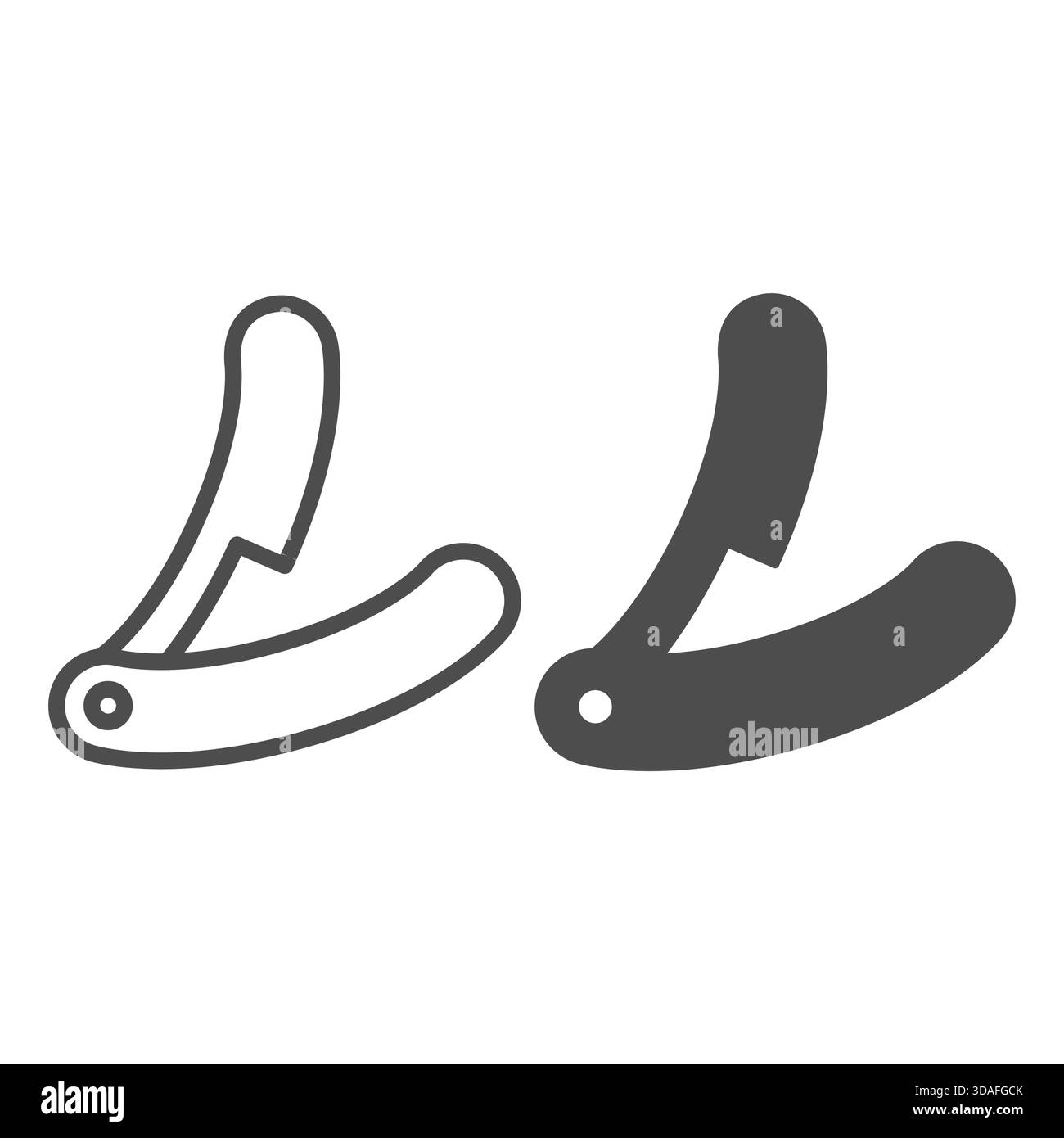 Shaver line icon cut Stock Vector Images - Alamy