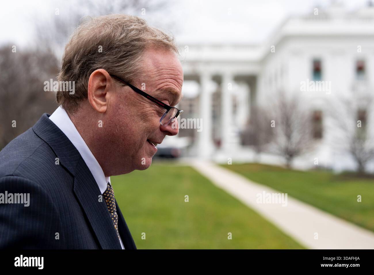 Director of the National Economic Council Kevin Hassett departs after a ...